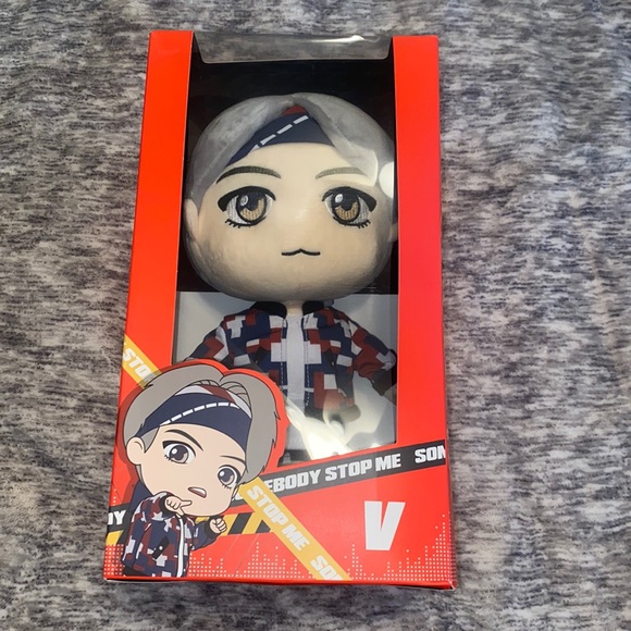 Bts | Toys | Tiny Tan Plush Toy Mic Drop Bts V New | Poshmark